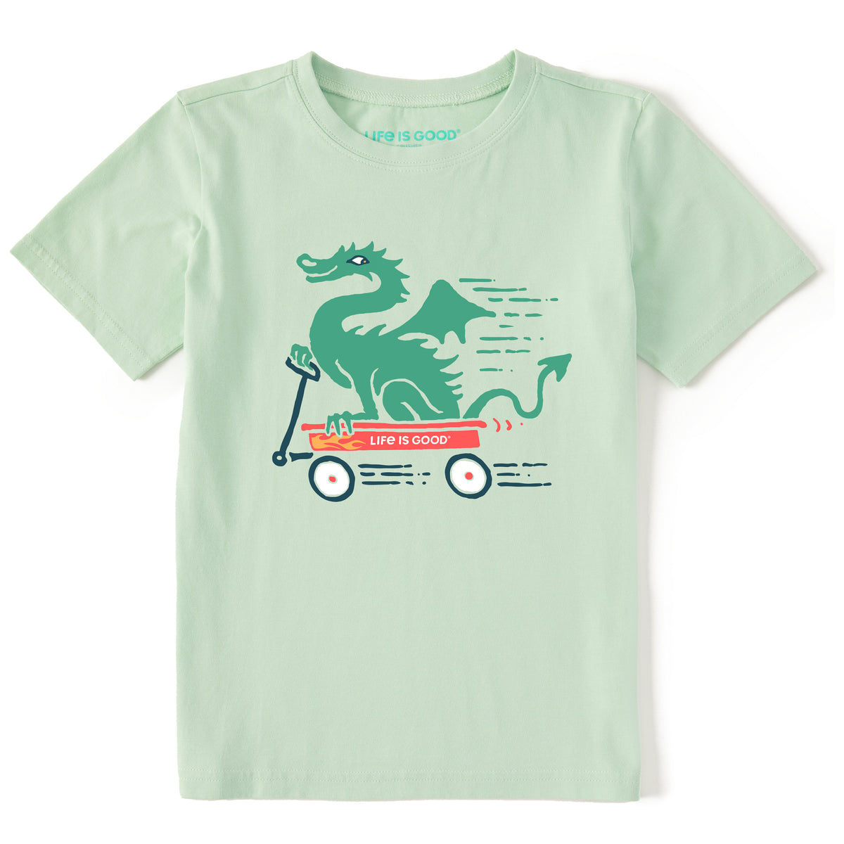 Kids Dragon in a Wagon Short Sleeve Crusher Tee | Shop Life is Good